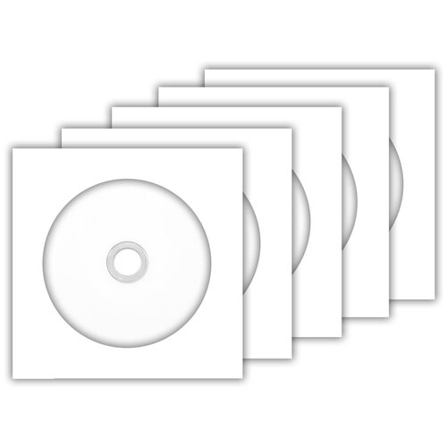 Диск DVD+R 8.5Gb 8x DL (Double Layer) CMC Printable в бумажном конверте с окном, 5 шт.