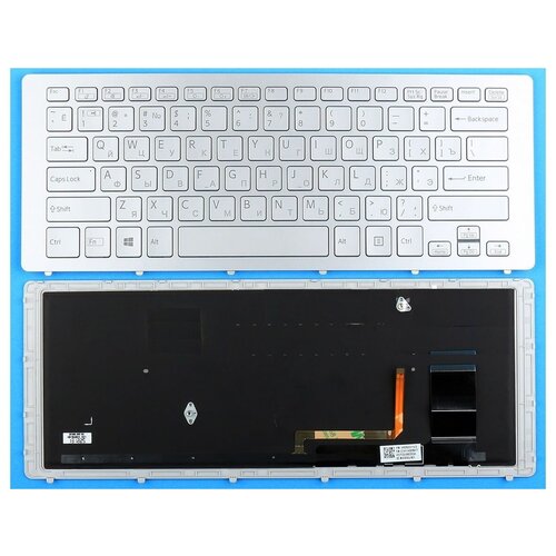 Клавиатура для ноутбука Sony Vaio SVF15N, SVF15N100C, с рамкой, с подсветкой
