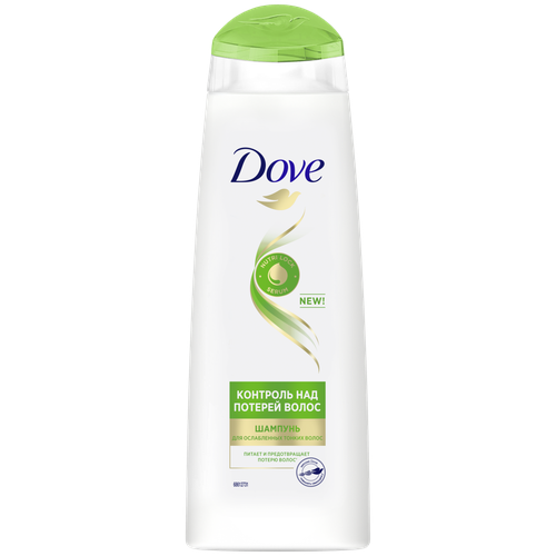 Dove DOVE Hair Therapy шампунь контроль над потерей волос для ослабленных тонких волос 380 мл, 250 мл