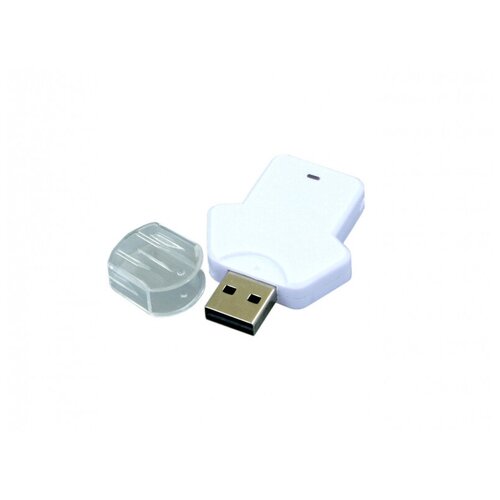 Пластиковая флешка для нанесения логотипа в виде футболки (4 Гб / GB USB 2.0 Белый/White Football_man Flash drive)