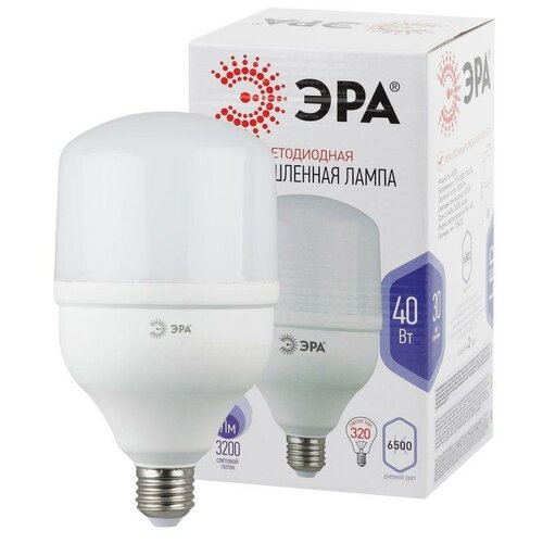 Лампа светодиодная высокомощная POWER 40W-6500-E27 3200лм ЭРА Б0027006 (6шт. в упак.)