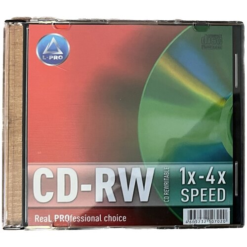 Перезаписываемый диск CD-RW 700Mb (1-4x скорость), комплект 2 шт.