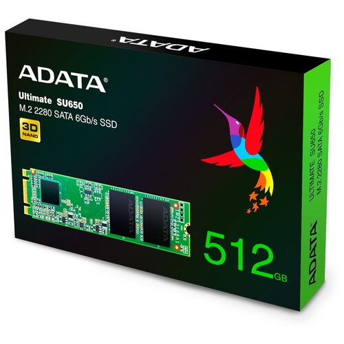 Твердотельный накопитель ADATA Ultimate SU650 512 ГБ M.2 ASU650NS38-512GT-C