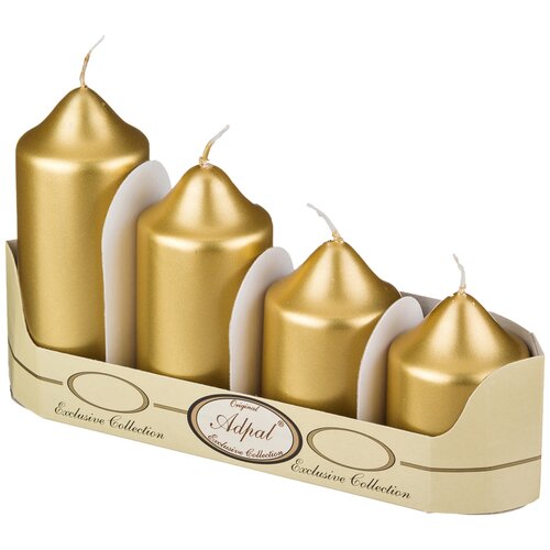 Набор свечей золотой металлик Adpal (348-449)