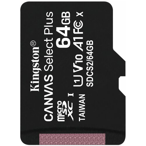 Карта памяти Kingston micro SDXC 64GB Class10 UHS-I Canvas Select Plus (SDCS2/64GBSP)