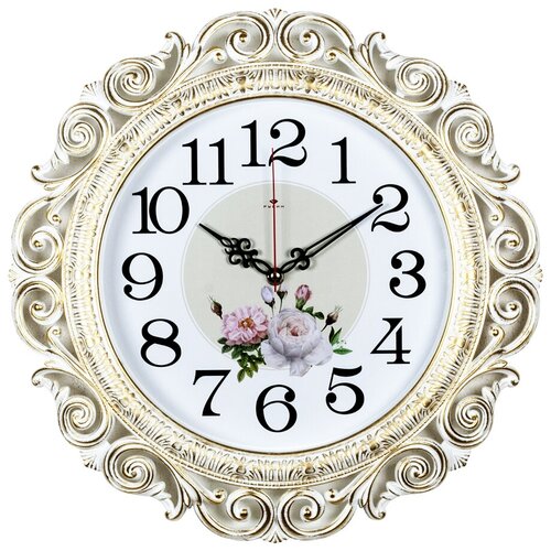 Настенные часы Рубин "Нежные пионы", 4 см х 40,5 см
