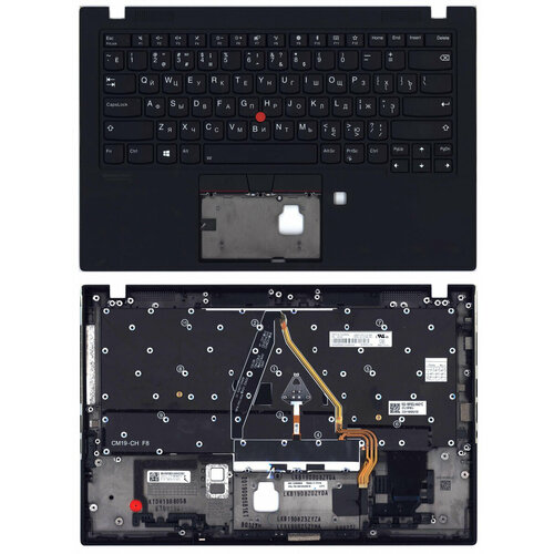 Клавиатура для ноутбука Lenovo 5M10W85900 черная с черным топкейсом (ver.1)