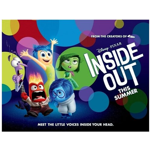 Плакат, постер на бумаге Головоломка (Inside Out), Пит Доктер, Роналдо Дель Кармен. Размер 21 х 30 см