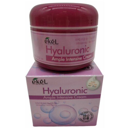 Ekel Омолаживающий крем для лица с гиалуроновой кислотой, Ample Intensive Cream Hyaluronic Acid, 100 мл