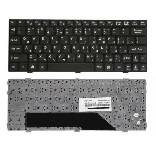 Клавиатура для ноутбука MSI V103622BS1 черная с черной рамкой