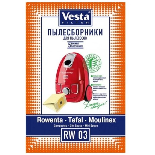 Vesta filter Бумажные пылесборники RW 03, бежевый, 5 шт.