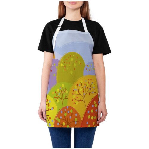 Фартук женский для готовки JoyArty "Деревянные краски", универсальный размер