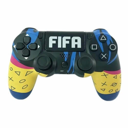 Беспроводной джойстик (геймпад) для PS4, FIFA синий / Bluetooth