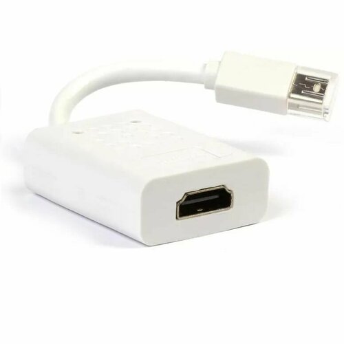 Переходник HDMI miniDisplayPort (m) - HDMI (f), 0.1м, белый, для монитора, телевизора, 4K@60Hz