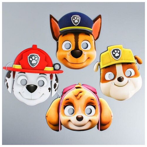 Paw Patrol Набор карнавальных масок, 5 штук, Щенячий патруль