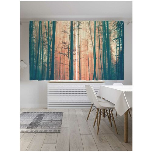 Классические шторы JoyArty "Тихий лес", серия Oxford DeLux, 2 полотна 145x180 см