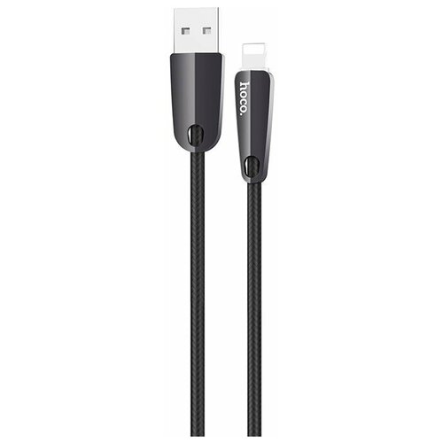 Дата-кабель Hoco U35 USB-Lightning с автоотключением (2.4 A), 1.2 м, черный