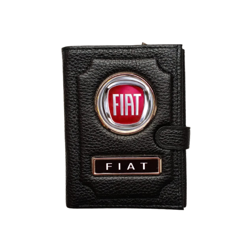 Обложка для автодокументов FIAT 1-6-640-2, черный