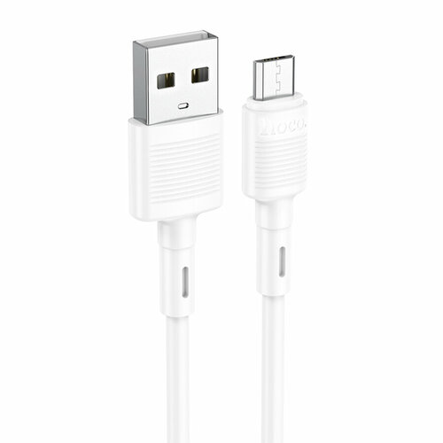 Кабель USB HOCO X83 Victory USB - MicroUSB, 2.4А, 1 м, белый