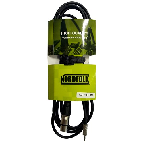 Аудио-кабель NordFolk NXJ003 3.5MM mini JACK (S) - 3P XLR (F) 3 метра