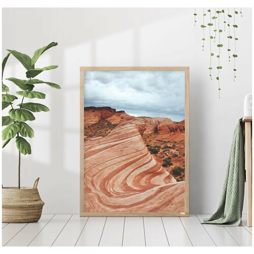 Постер без рамки "Долина, каньон, горы, пустыня, Америка" 50*70 в тубусе / Картина для интерьера / Плакат