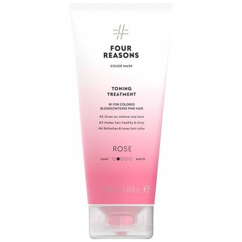 Тонирующая маска для поддержания цвета окрашенных волос Four Reasons Color Mask Toning Treatment Rose Розовое