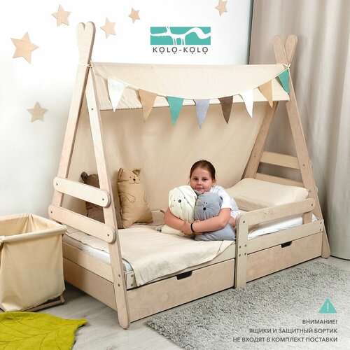 Детская кровать-вигвам "Сканди-1" с тентом и спальным местом 140см х 70см