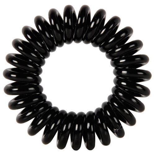 Dewal Beauty Резинки для волос, серия "Пружинка", 3 шт/уп, D 50 мм, полимерный материал, цвет черный (DBR01)