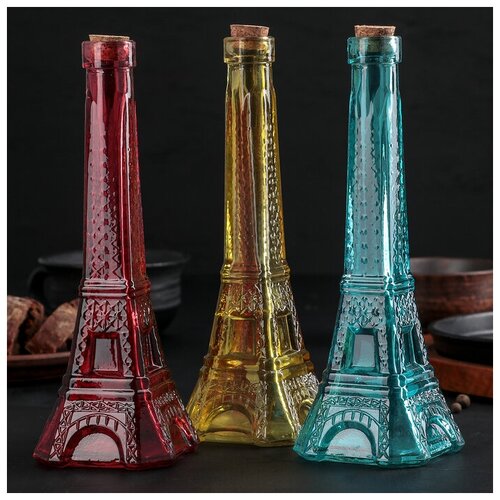 Доляна Бутылка для масла "Париж", 200 мл, 24 см, цвет микс