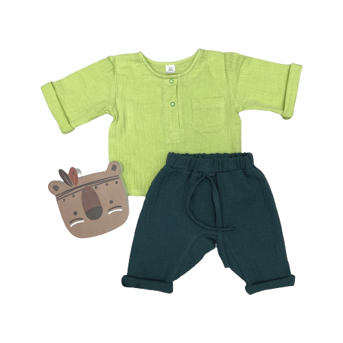 Комплект одежды Снолики, размер 86, зеленый