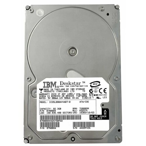 Жесткий диск IBM 07N8158 82,3Gb 7200 IDE 3.5" HDD