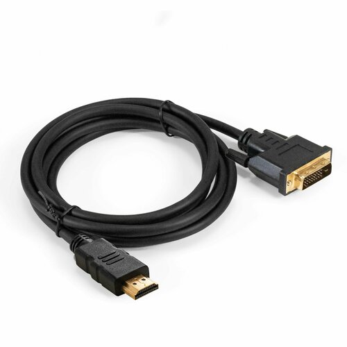 Кабель HDMI-DVI-D ExeGate EX-CC-HDMIM-DVI2M-2.0 (19M/(24+1)M, dual link, 2м, позолоченные контакты) EX294673RUS