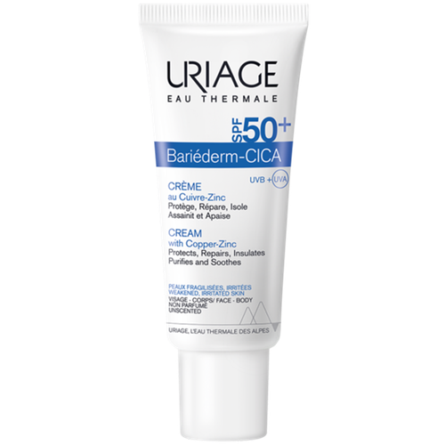 Uriage Bariéderm Cica Cream With Cu-Zn SPF50+, 40 мл