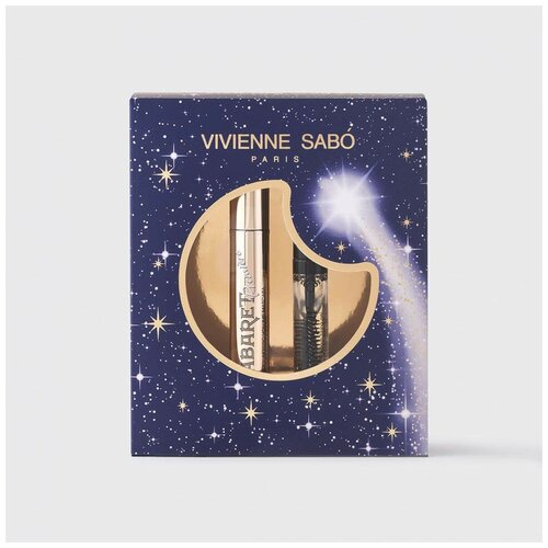 Подарочный набор VIVIENNE SABO - тушь для ресниц "Cabaret premiere" тон 01 + гель для бровей "Fixateur"