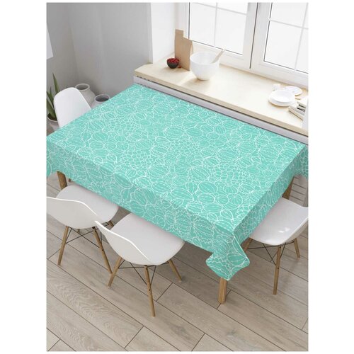 Скатерть прямоугольная JoyArty на кухонный стол "Кактусовое море" из оксфорда, 180x145 см