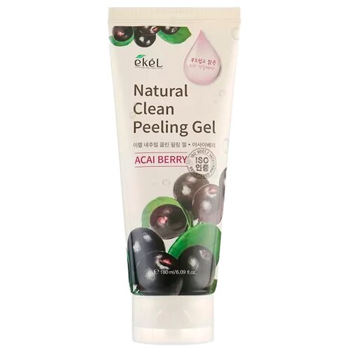 Ekel Пилинг-скатка Natural Clean Peeling Gel Acai Berry с экстрактом ягод асаи, 180 мл