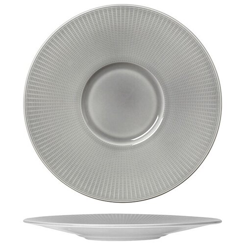Тарелка мелкая с широк. бортом «Уиллоу», 28,5 см, серый, фарфор, 9114 C1172 , Steelite