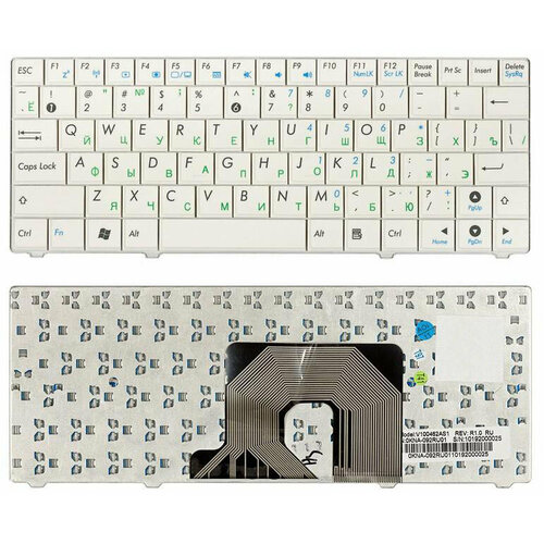 Клавиатура для ноутбука Asus 04GOA112KRU10, русская, белая