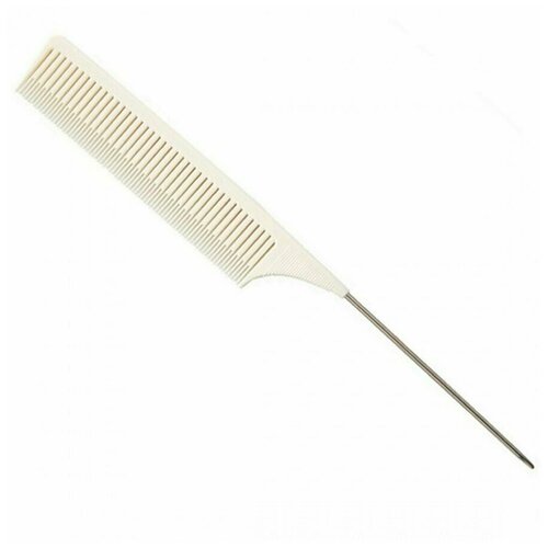 Nail Art Расчёска для мелирования узкая (металлическая спица), белый
