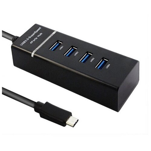 USB HUB 3.0 Type-C / USB-концентратор USB 3.0 на 4 порта / Разветвитель для компьютера / ХАБ-разветвитель для ПК / Ноутбука