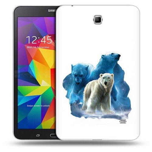 Чехол задняя-панель-накладка-бампер MyPads полярный медведь для Samsung Galaxy Tab 4 7.0 SM-T230/T231/T235 противоударный