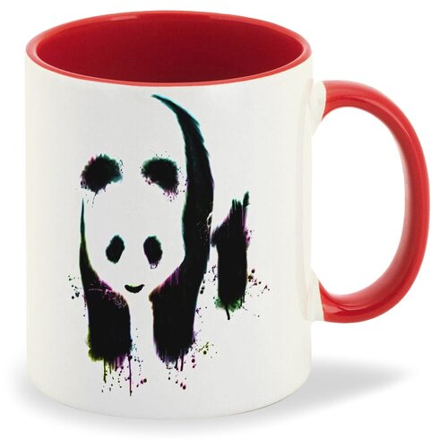 Кружка красный CoolPodarok Животные Панда Дух