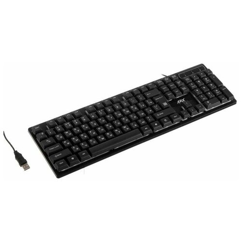 Клавиатура Arx GK-196L, игровая, проводная, подсветка, 104 клавиши, USB, чёрная