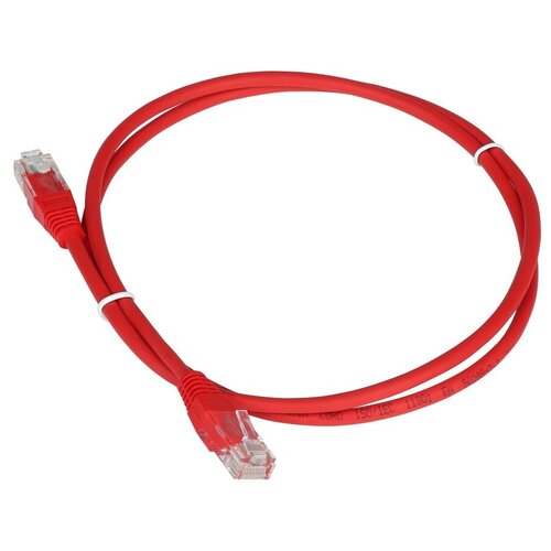 Патч-корд TWT TWT-45-45 RJ-45 (m) - RJ-45 (m) CAT5e U/UTP, 1.5 м, 1 шт., красный