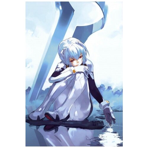 Плакат, постер на холсте Neon Genesis Evangelion: Rei Ayanami/Евангелион: Рей Аянами. Размер 21 х 30 см