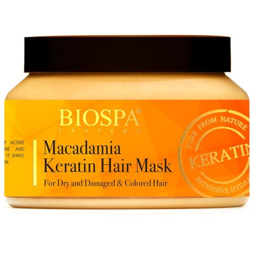 Sea of Spa Маска для волос с кератином и маслом макадамии BioSPA Keratin & Macadamia Hair Mask, 500 мл, банка