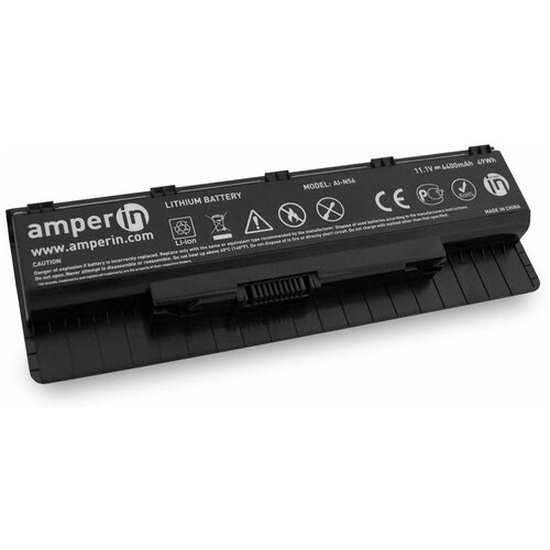 Аккумуляторная батарея Amperin для ноутбука Asus N76VM (4400mAh)