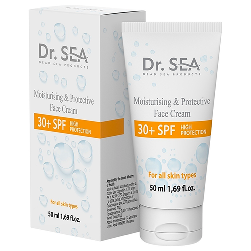 Dr. Sea Увлажняющий и защитный крем 30+ SPF, 50мл.