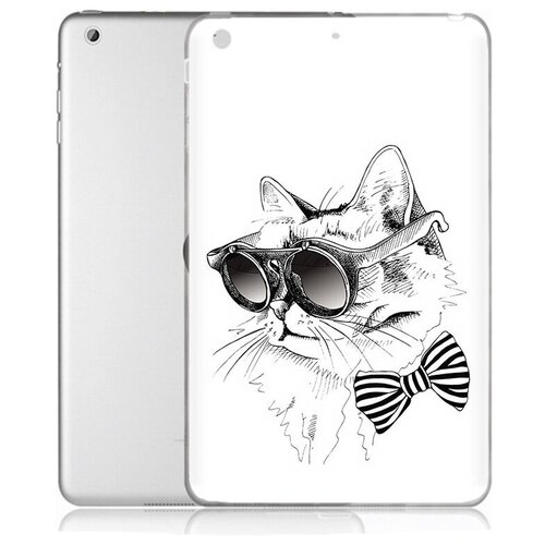 Чехол задняя-панель-накладка-бампер MyPads крутая кошка в очках для Apple iPad 7 10.2 (2019)/Apple iPad 8 10.2 (2020)/Apple iPad 9 10.2 (2021)-A2197/A2200/A2198/A2270/A2428/A2429/A2430 противоударный