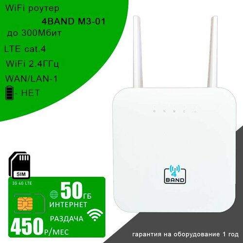 Wi-Fi роутер M3-01 (OLAX AX-6) + сим какрта с интернетом и раздачей 50ГБ за 450р/мес